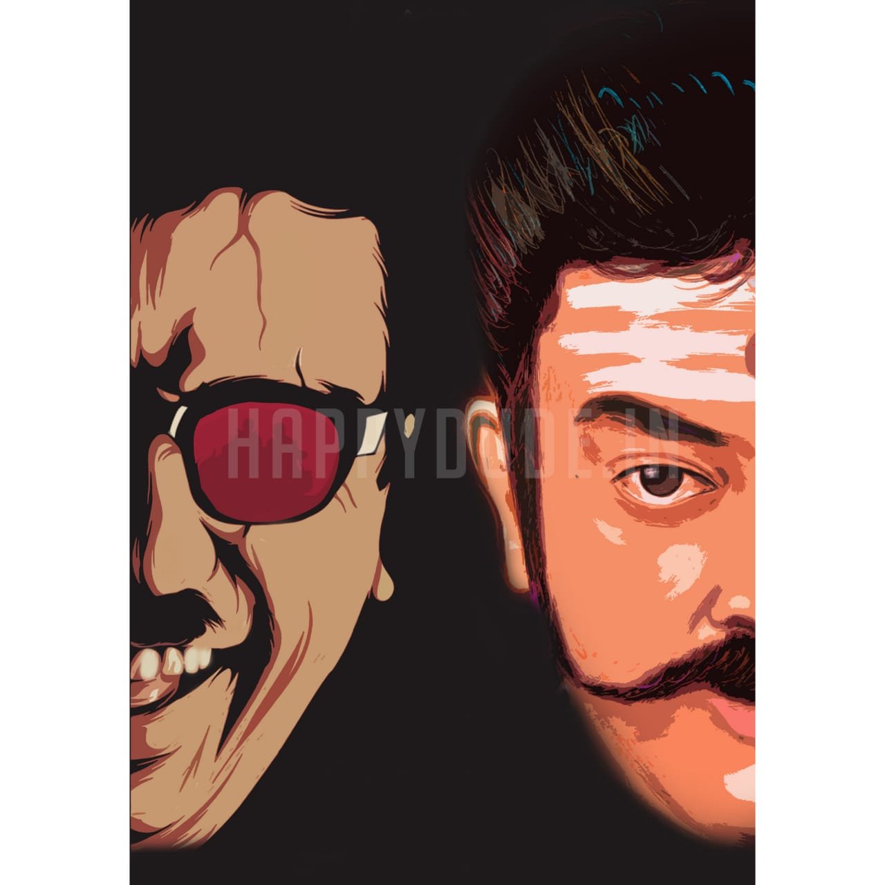 Ulaganayagan Two Face Poster - happydude